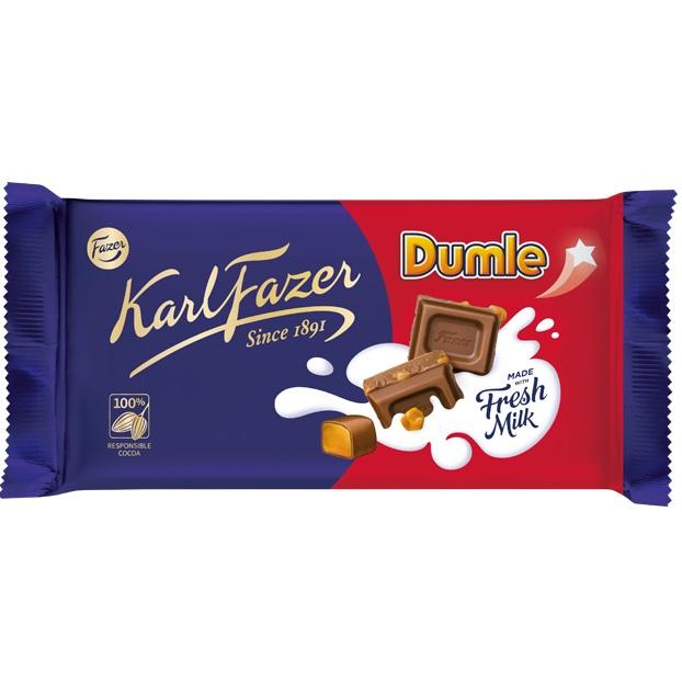 [Karl Fazer][145g Bar][Milk Chocolate with Dumle] – World Snack